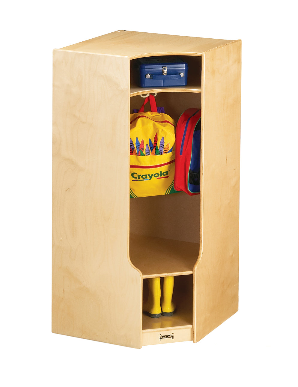 Jonti-Craft Corner Coat Locker with Step